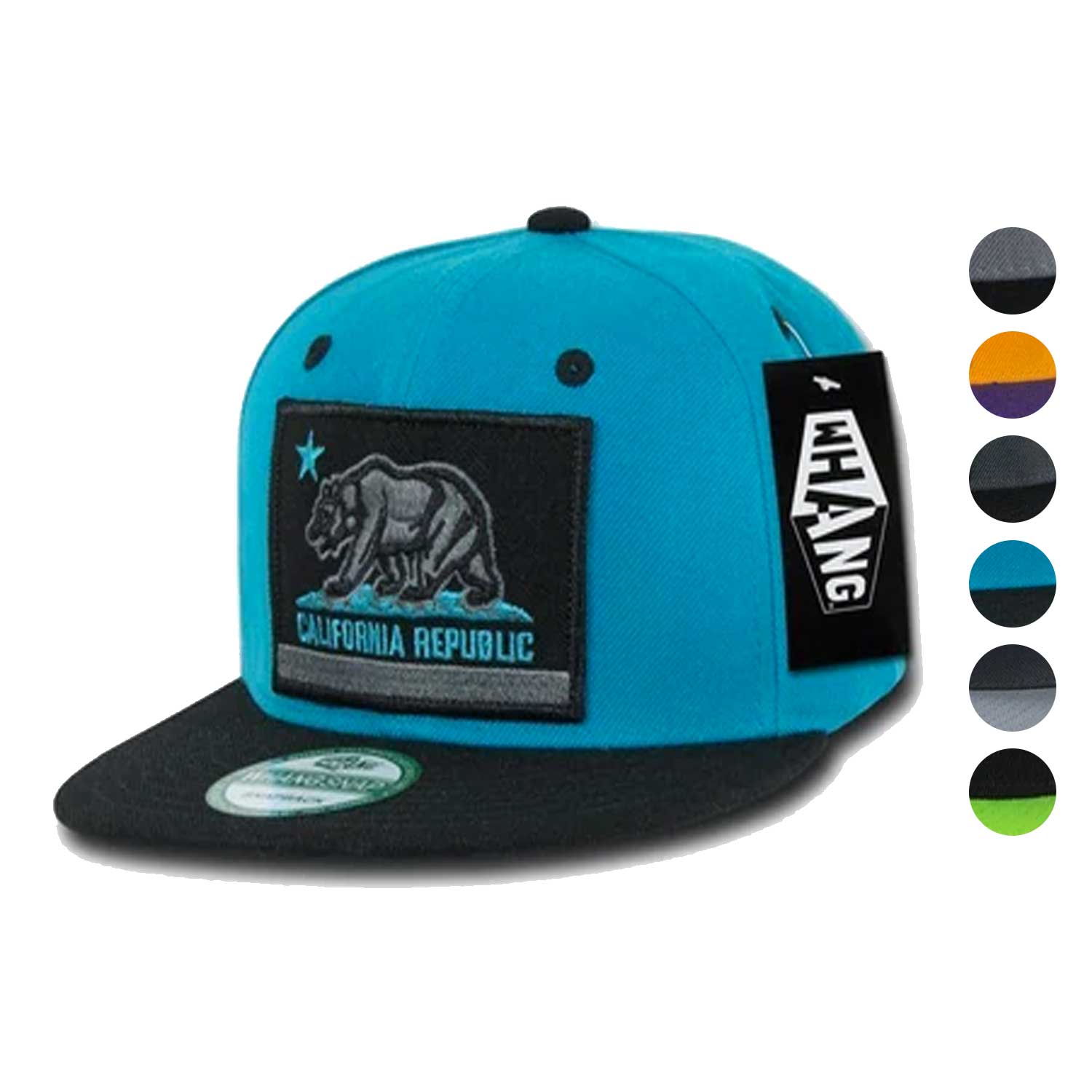 Whang California Cali Republic Bear Cali Flag Snapbacks Snapback Caps ...