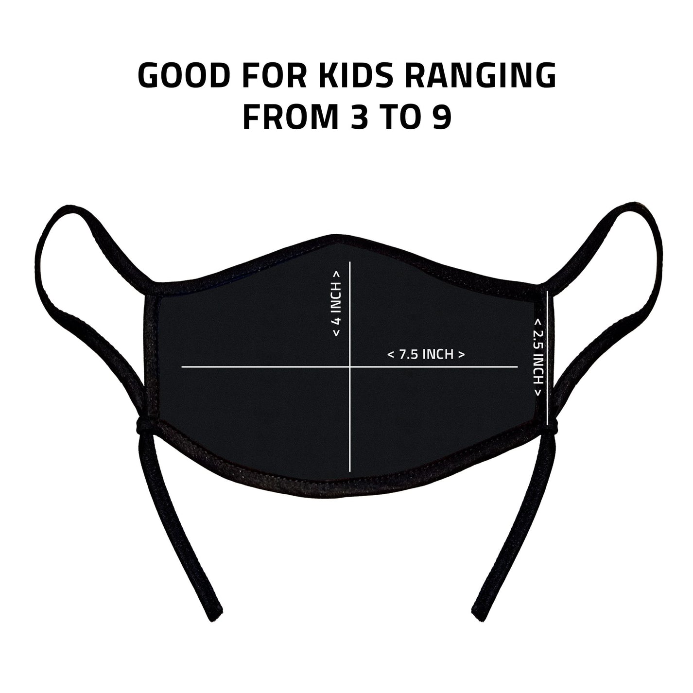 Cute Face Masks for Kids Child Adjustable Boys Girls Ages 3 to 9 Cotto ...